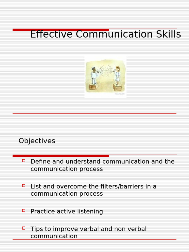 Effective Communication Skills | PDF | Communication | Nonverbal ...