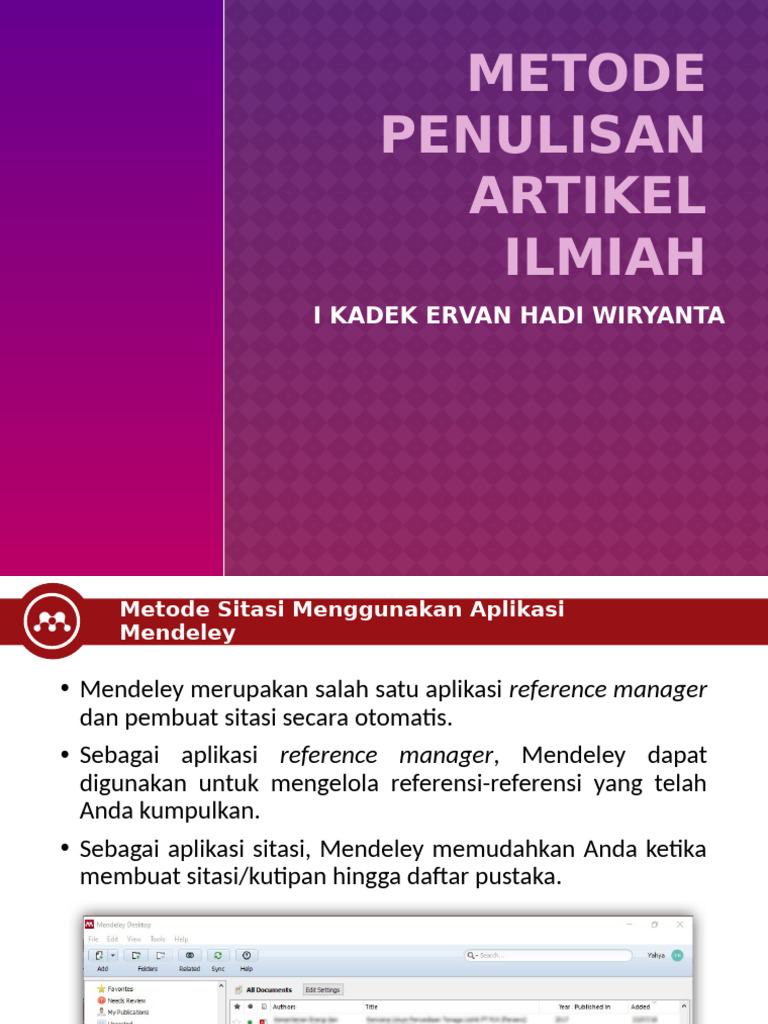 Metode Penulisan Artikel Ilmiah | PDF