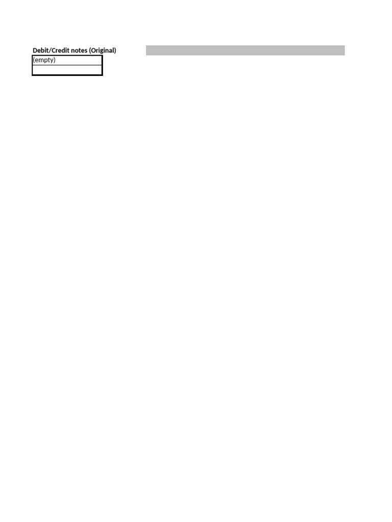 Credit Note Excel Format Guide | PDF