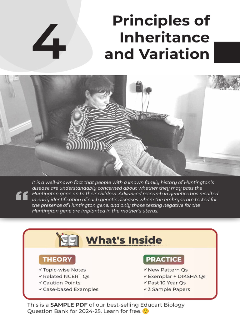 CBSE-XII Biology Chap-4 (Principles of Inheritance & Variation) | PDF | Dominance (Genetics ...