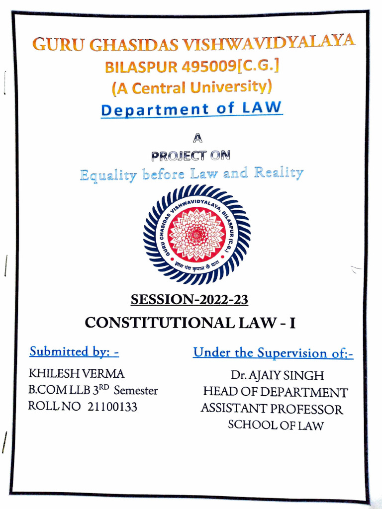 Constitutional Law Assignment 01 | PDF