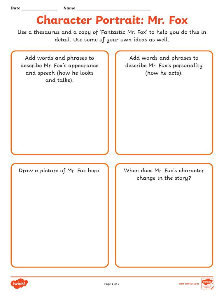 Character Profile MR Fox Ver 1 | PDF