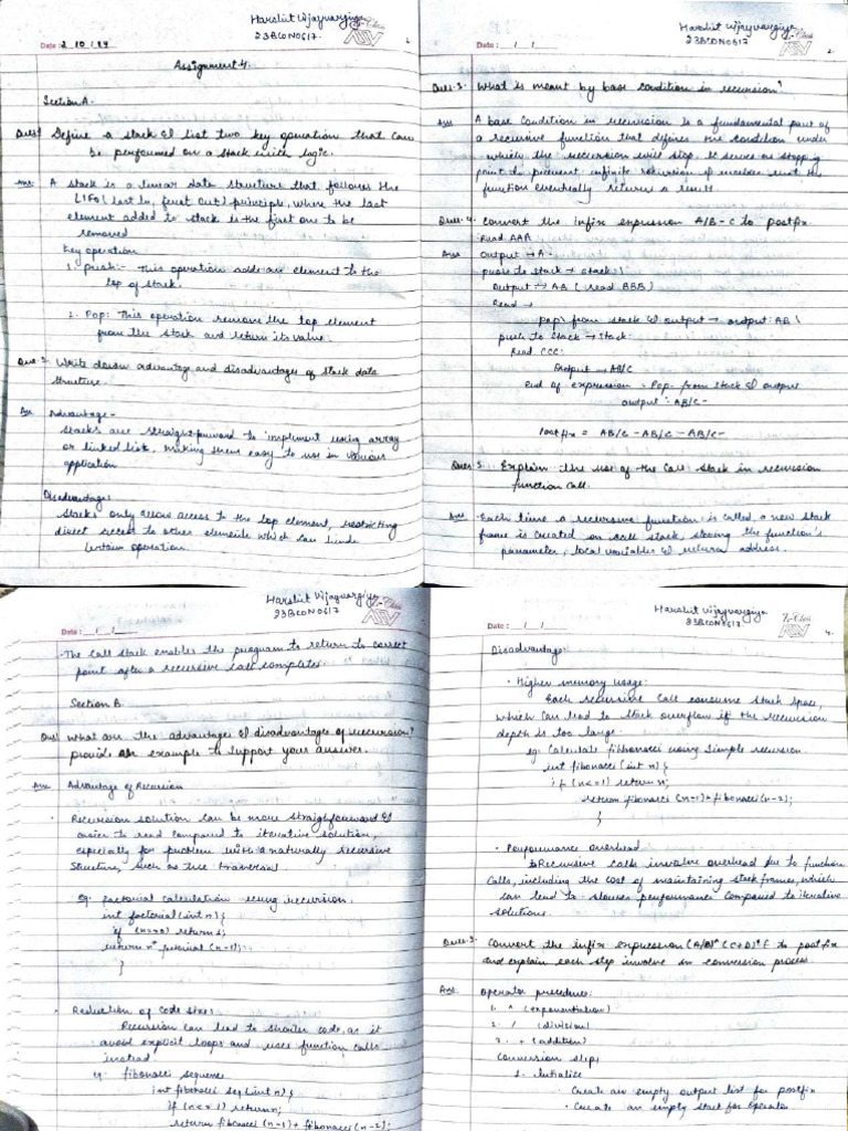 Harshit Vijayvargiya DSA 4 - Compressed | PDF