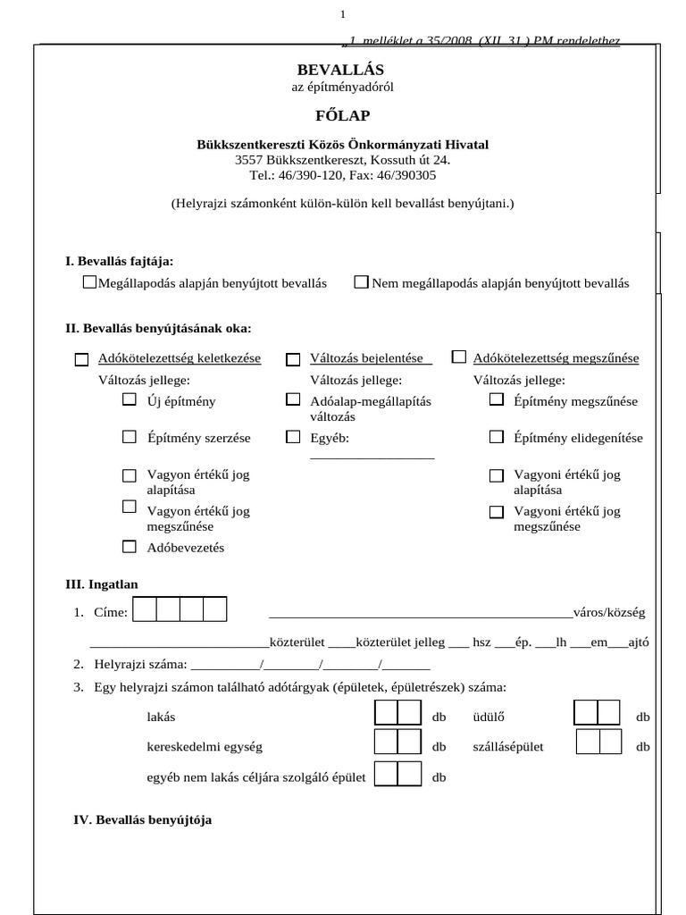 Építményadó-Bev | PDF