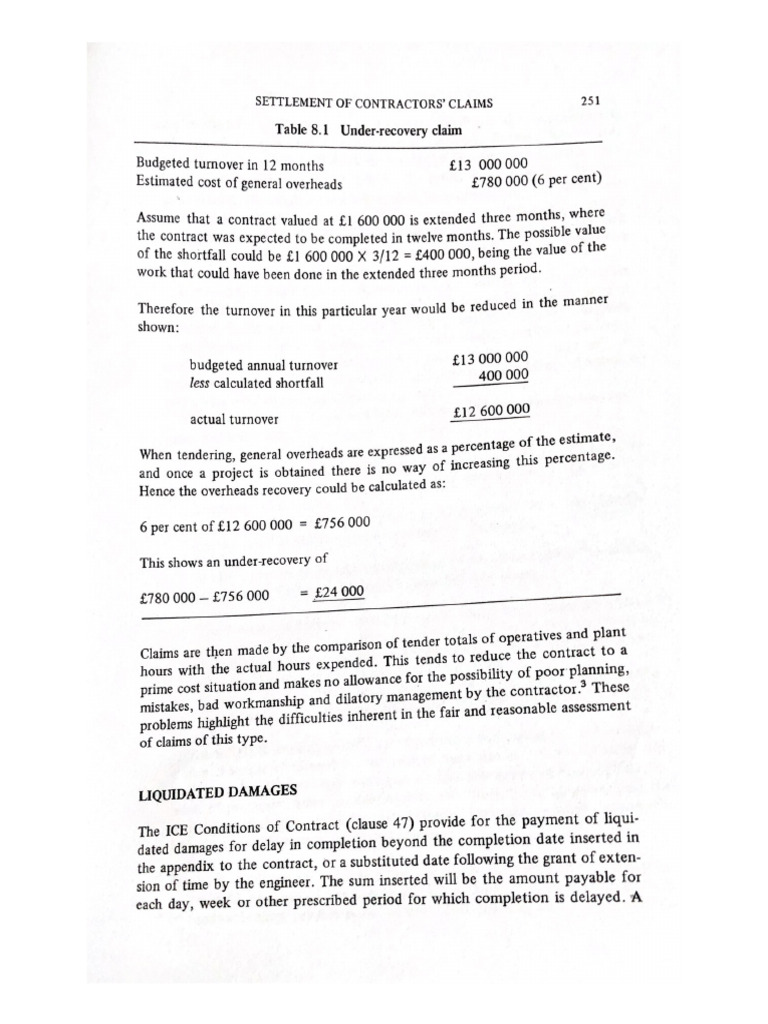 Settlement of Contractors' Claims 7 | PDF