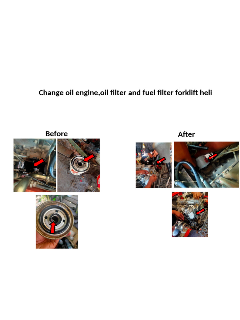 Forklift Oil & Filter Change Guide | PDF
