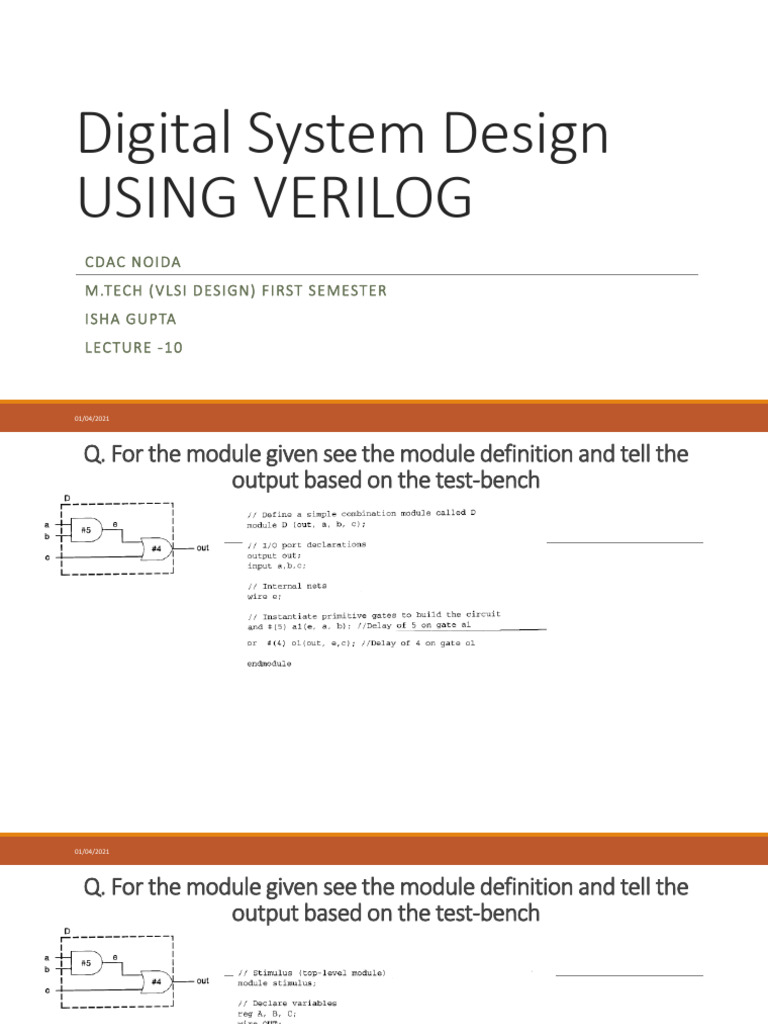 IG-MTechVLSI-1-DSD-Unit1-Lec10 | PDF | Arithmetic | Computing