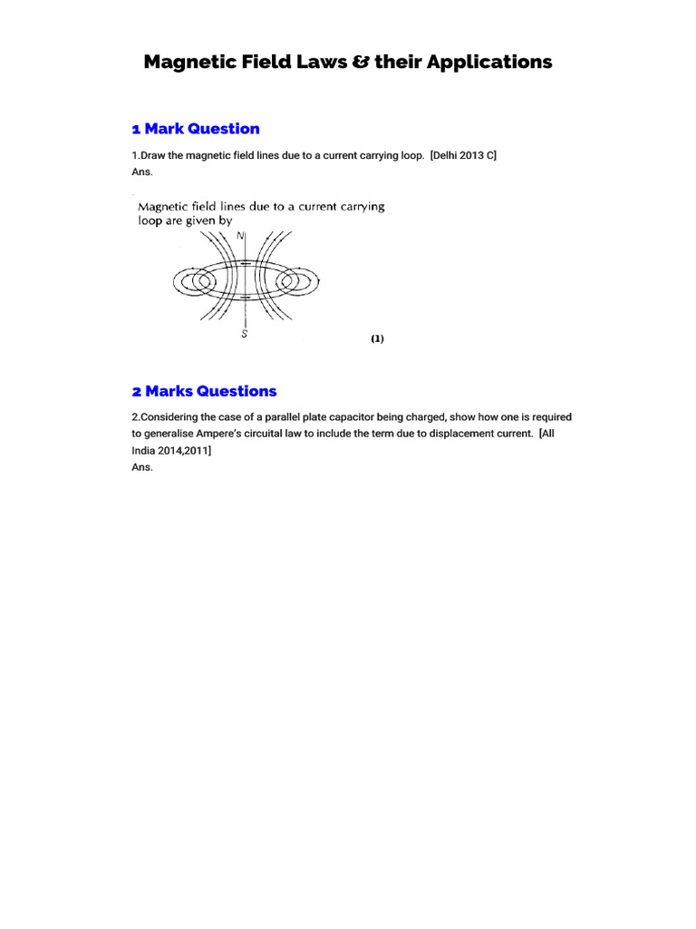 Mganetic Field Laws and Applications | PDF | Magnetic Field | Inductor