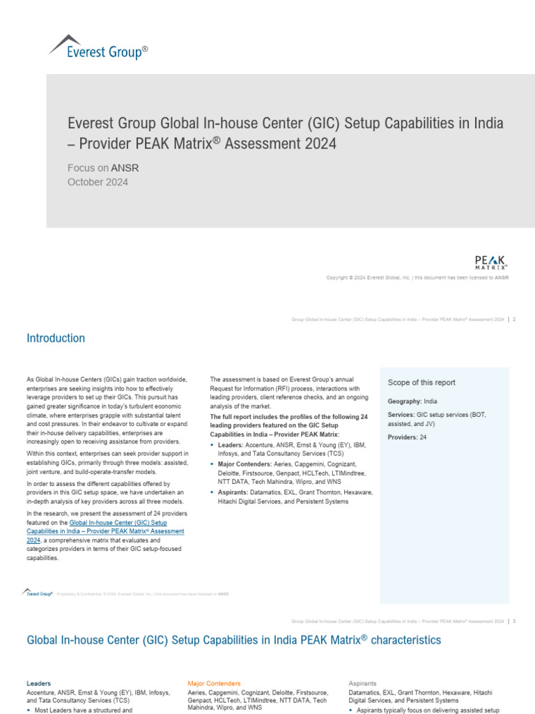 Everest Group Global ANSR | PDF | Financial Adviser | Securities (Finance)