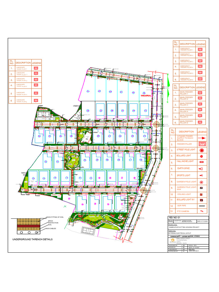 WD-LP-101 Electrical Layout on Landscape Master Plan (1)-Model | PDF