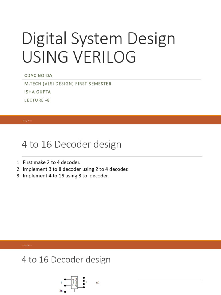 IG-MTechVLSI-1-DSD-Unit1-Lec8 | PDF | Logic Gate | Computing