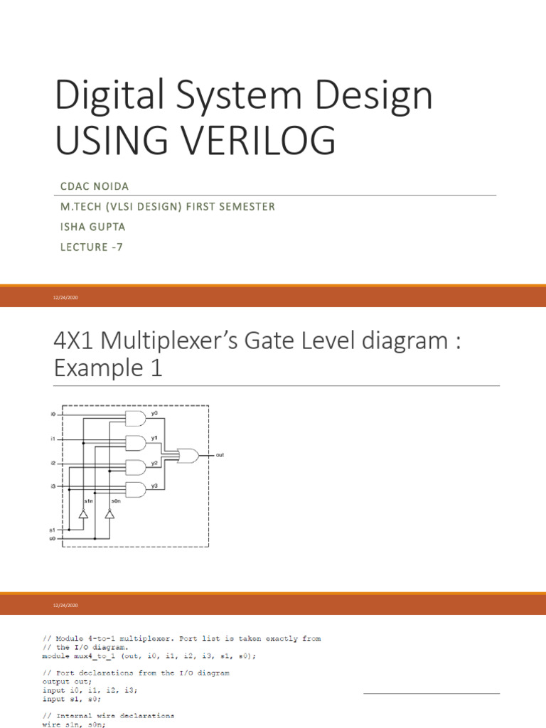 IG MTechVLSI 1 DSD Unit1 Lec7 | PDF | Electronic Engineering | Electronic Design