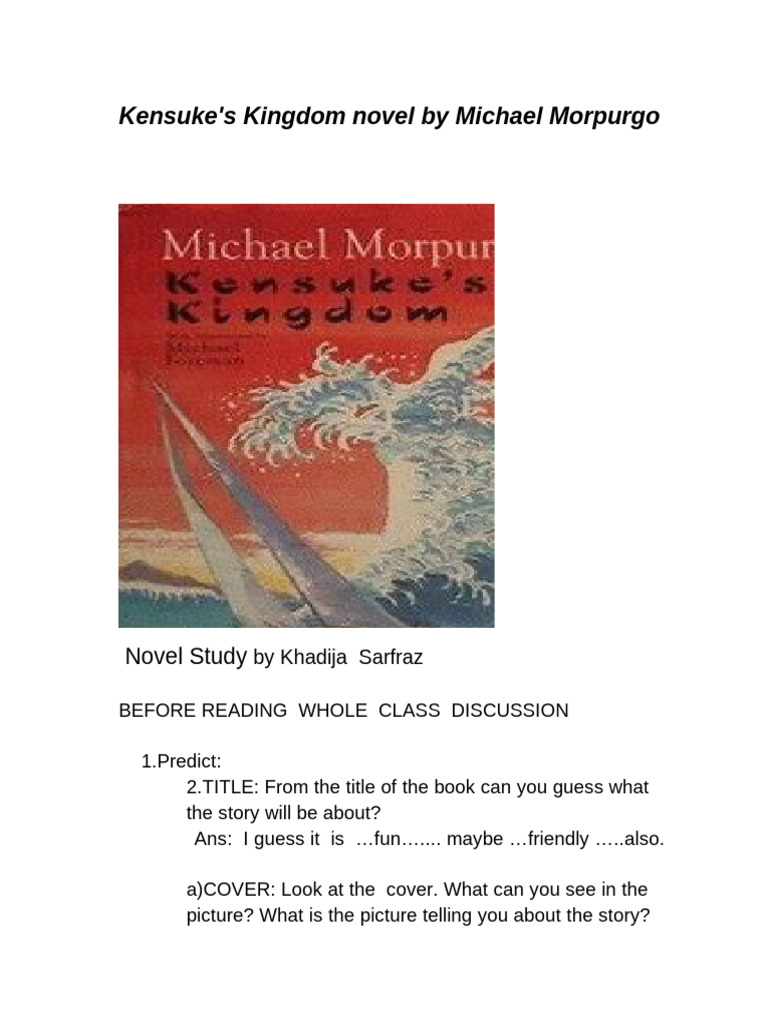 Kensuke's Kingdom Novel by Michael Morpurgo | PDF