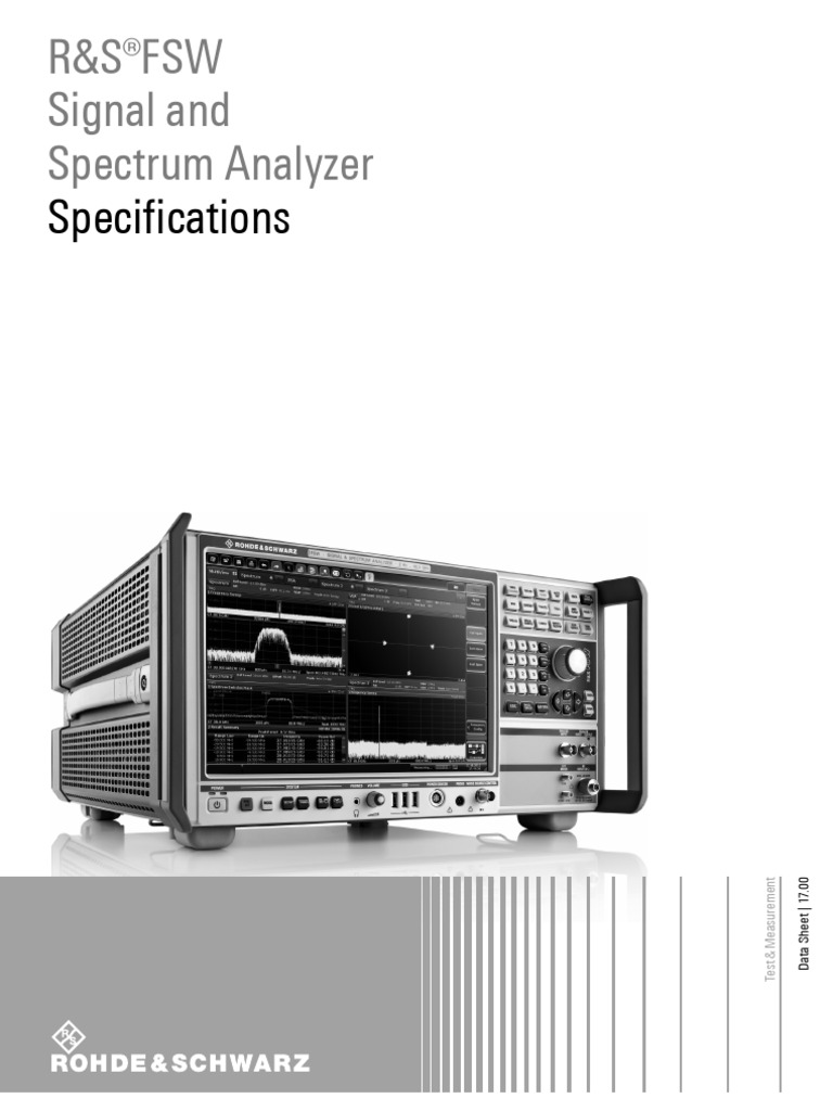 R&S FSW Datasheet | PDF | Hertz | Bandwidth (Signal Processing)
