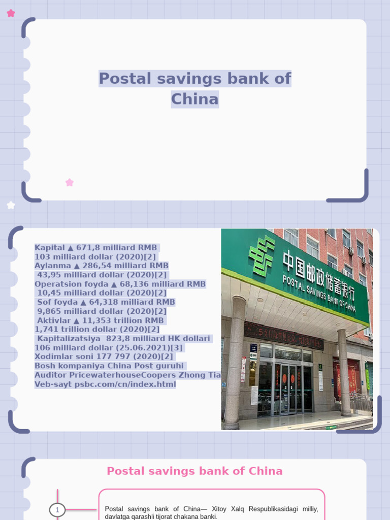 Postal Savings Bank of China | PDF