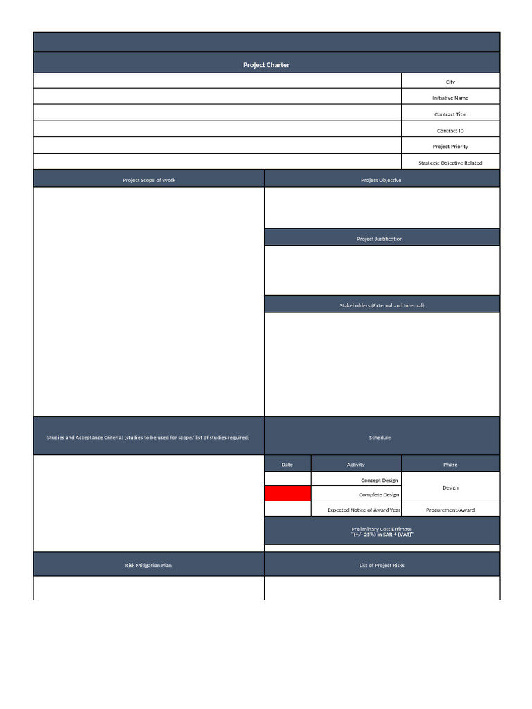 Project Charter Template Overview | PDF | Business