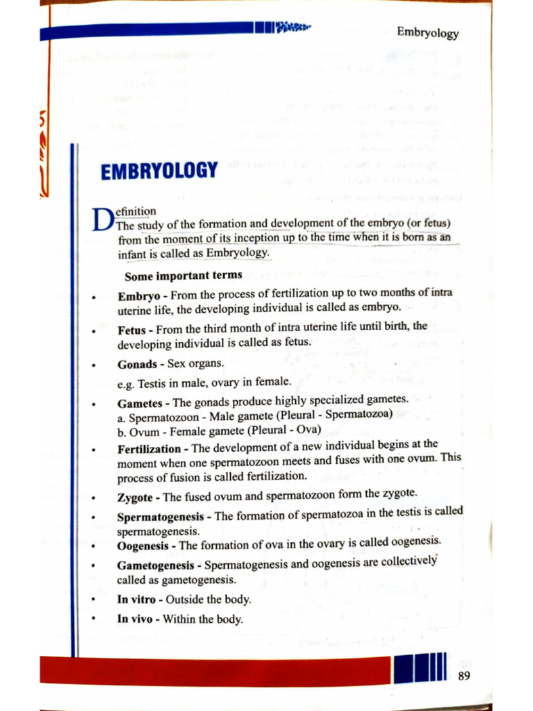 Embryology | PDF