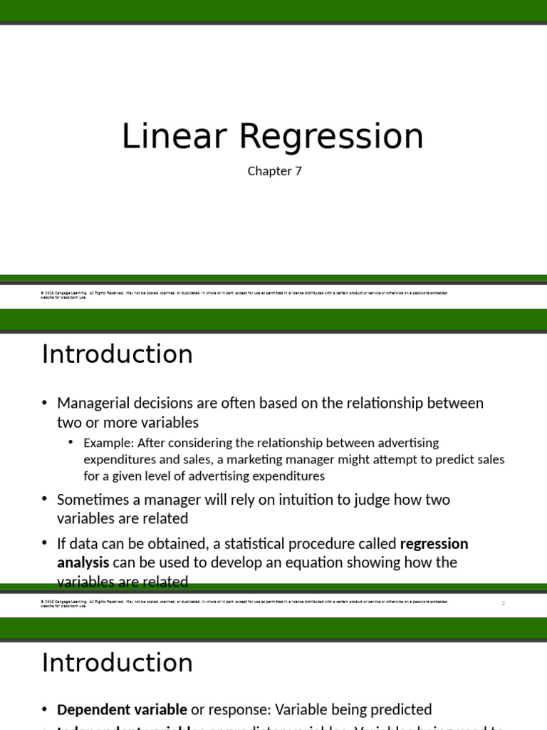 Chapter - 2 Regression - Business Analytics | PDF | Regression Analysis ...