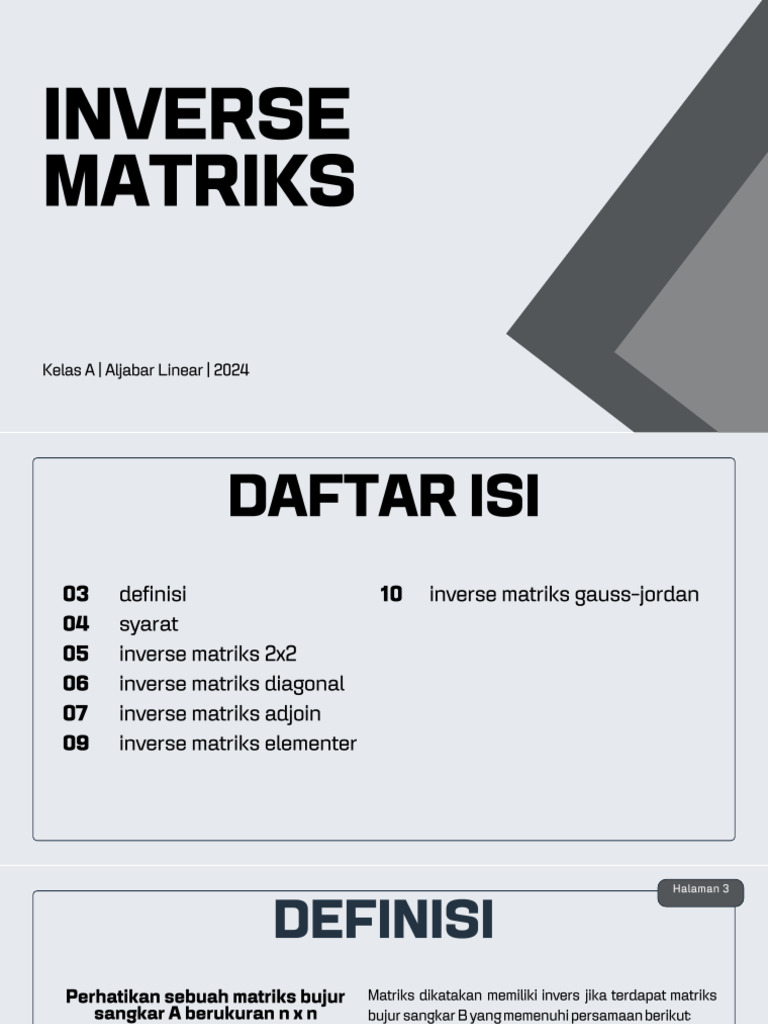Pertemuan 6 Invers Matriks | PDF