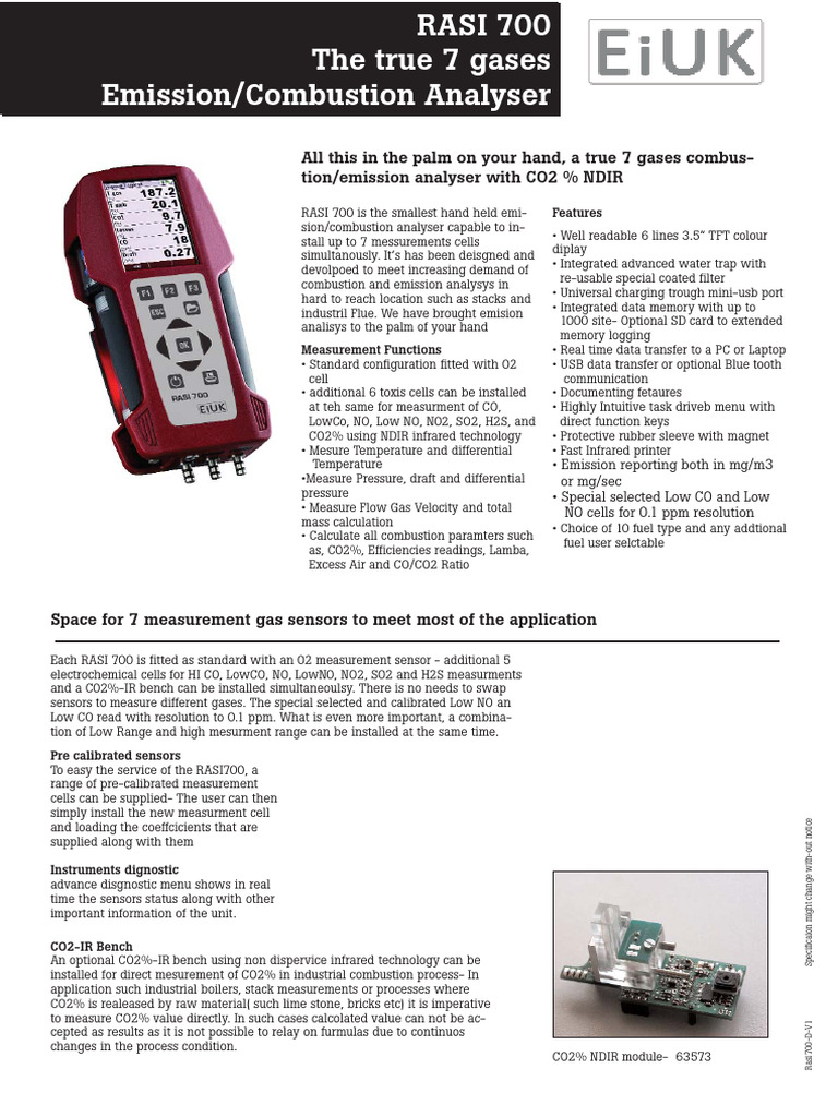 Eiuk Rasi 700 | PDF | Exhaust Gas | Gases