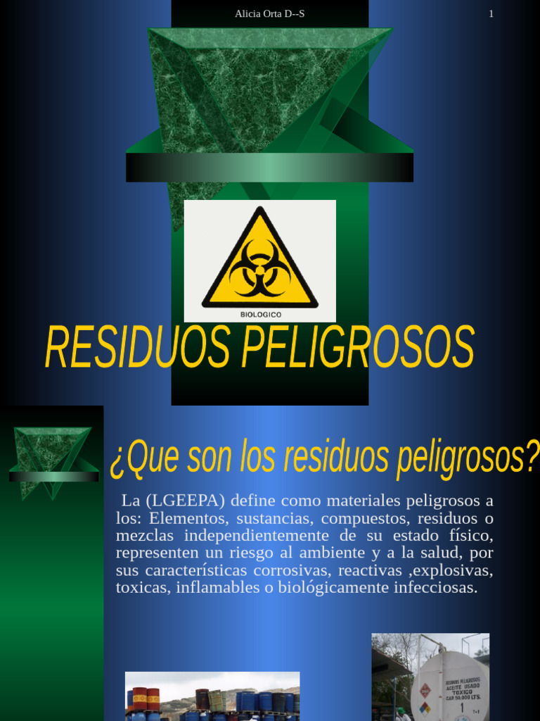 2023-Equipo 3 Residuos Peligrosos y Normatividad | PDF | Residuos | Toxicidad