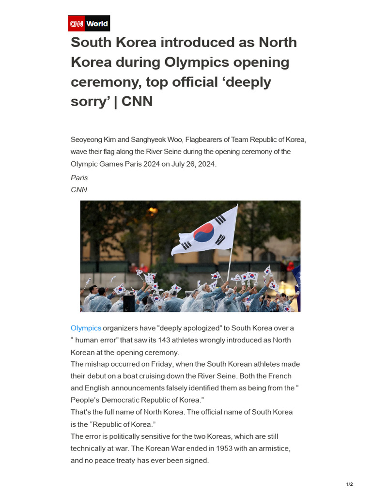 240731 CNN 기사 - 녹음용 | PDF | South Korea | World Politics