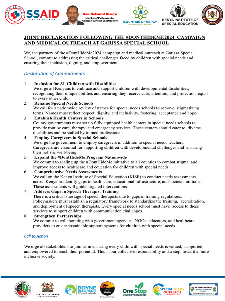 Declaration SSAID 2024 | PDF | Special Education | Disability