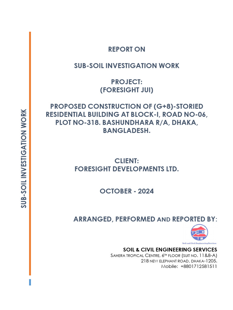 Good - Soil Test Report - (G+8) - Storied Residential Building | PDF ...