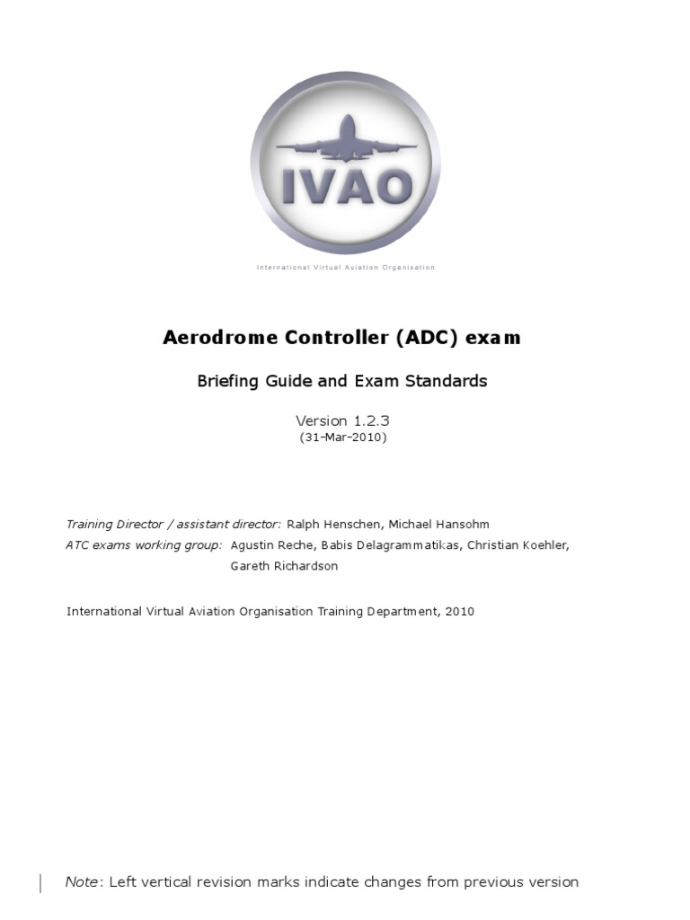 Aerodrome Controller (ADC) Exam | PDF | Visual Flight Rules ...