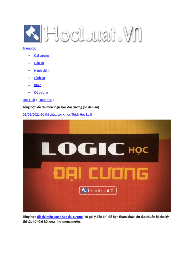 Đề logic | PDF