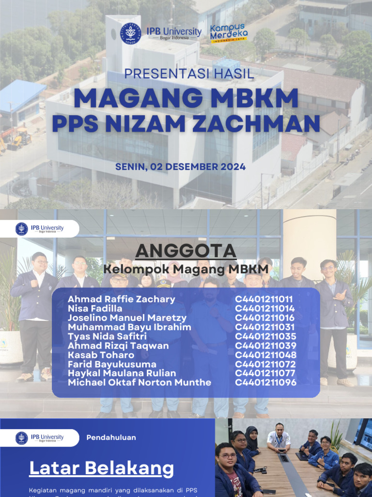 Presentasi Hasil Magang & Progres Capstone PPSNZJ 2024 - Compressed | PDF