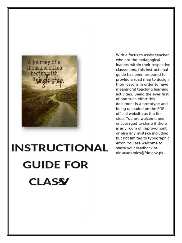 Instructional Guide for Class V Teachers | PDF | Inquiry Based Learning ...