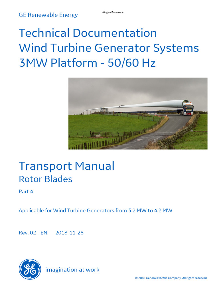 Transport Documents 3.2-4.2-xxHz 3MW Rotor Blades TM4 EN r02 | PDF | General Electric | Turbine