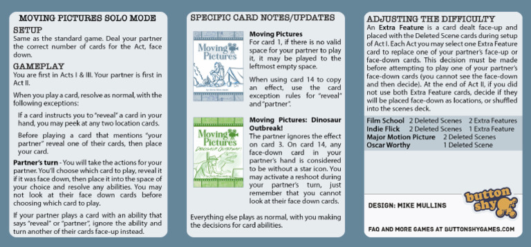 Moving Pictures Solo PNP | PDF