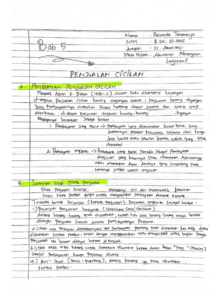 AKL II BAB 5 - Tugas 3 - 024309 | PDF