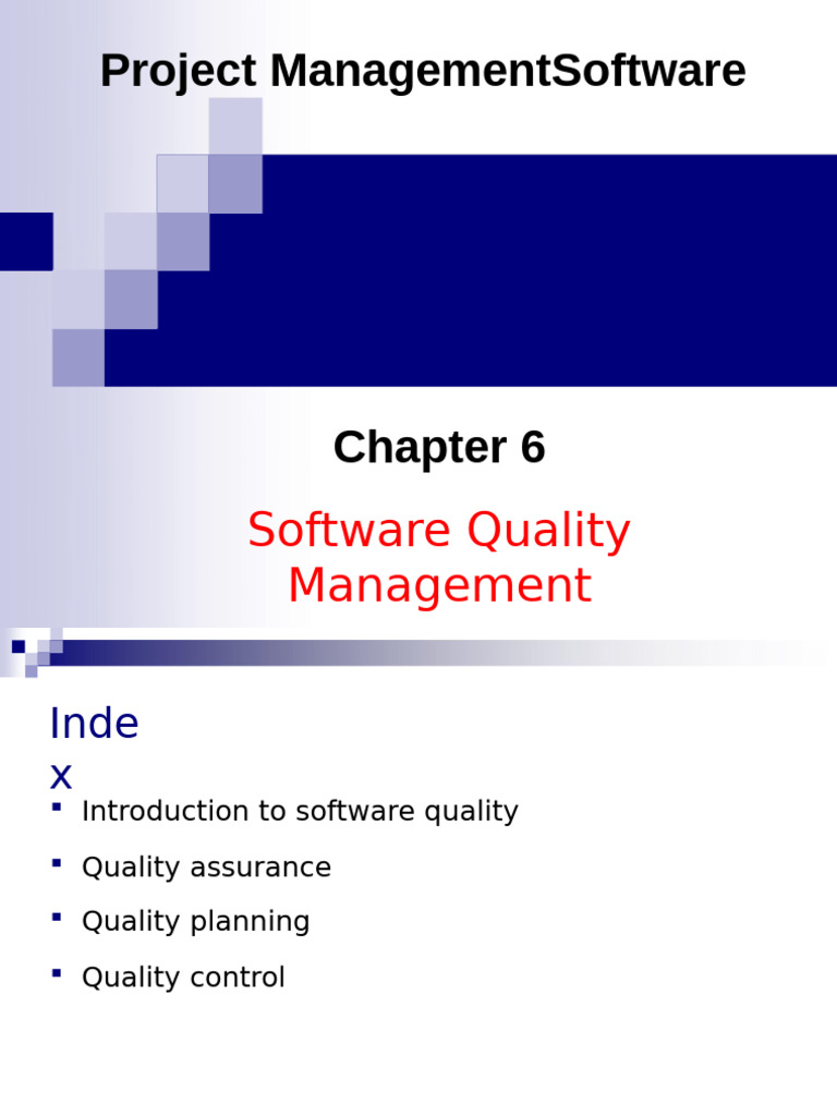 Ch5 - Project Quality Management | PDF | Software Quality | Quality Management