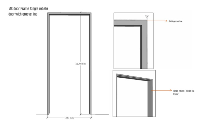 En Insan - Ms Frame Single Rebate With Groove Line | PDF