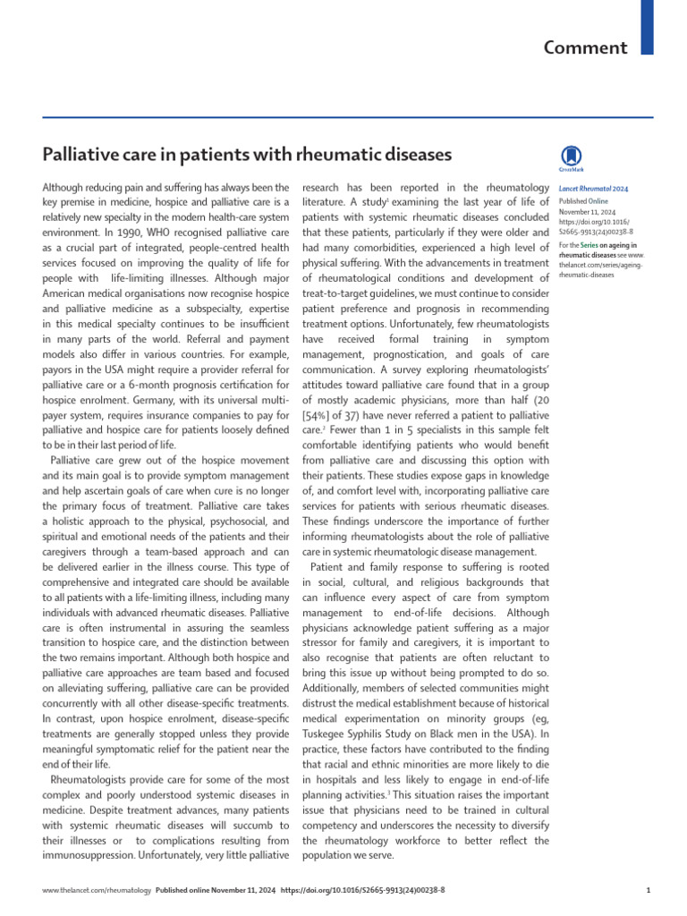 Reuma y Cuidados Paliativos | PDF | Palliative Care | Terminal Illness