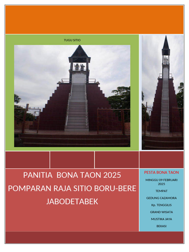 Proposal Bona Taon Sitio Jabodetabek 2025 | PDF
