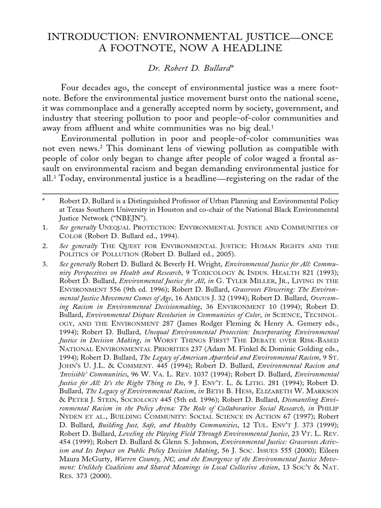 45 2 Bullard PDF Natural Environment Environmental Issues