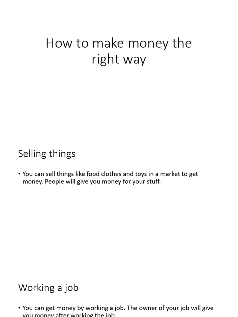 How to Make Money | PDF