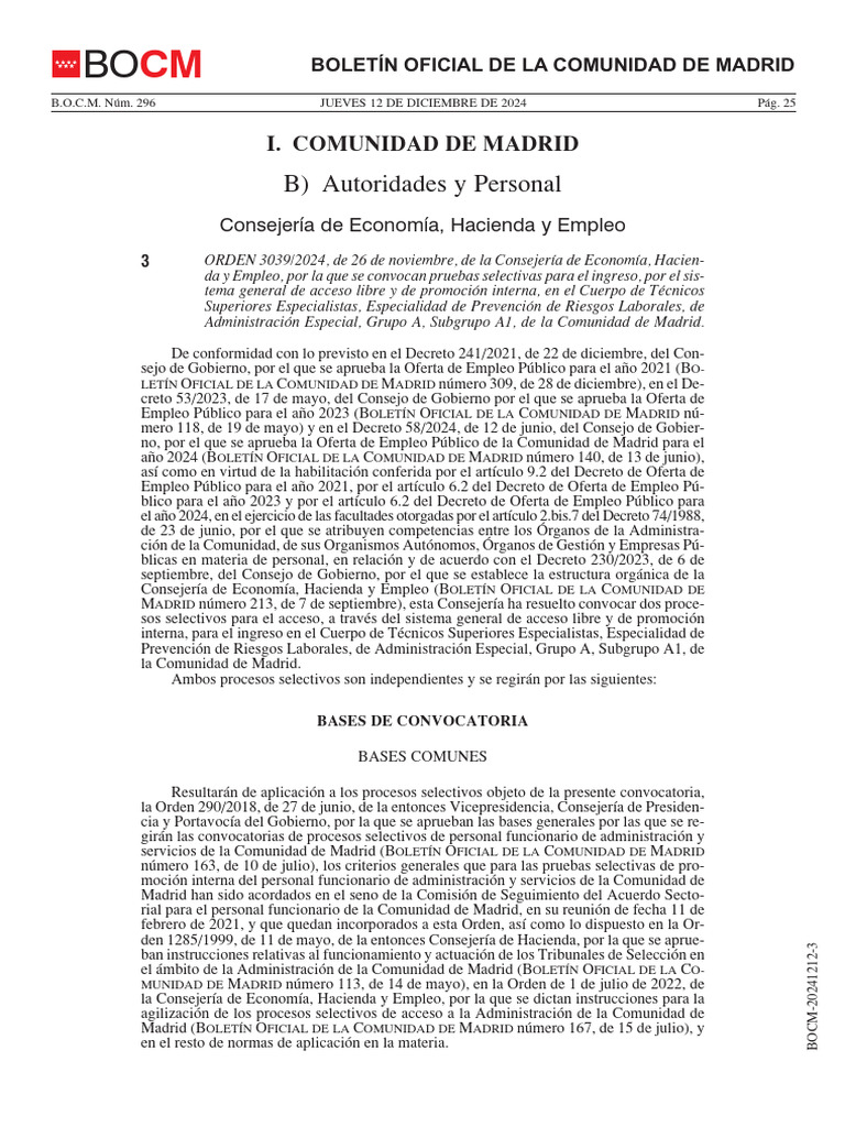 BOCM-20241212-3 | PDF | Justicia | Crimen y violencia