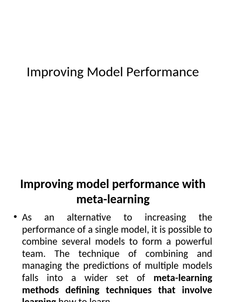 Improving Model Performance | PDF | Computational Neuroscience ...