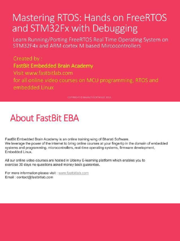 Mastering FreeRTOS and STM32Fx | PDF