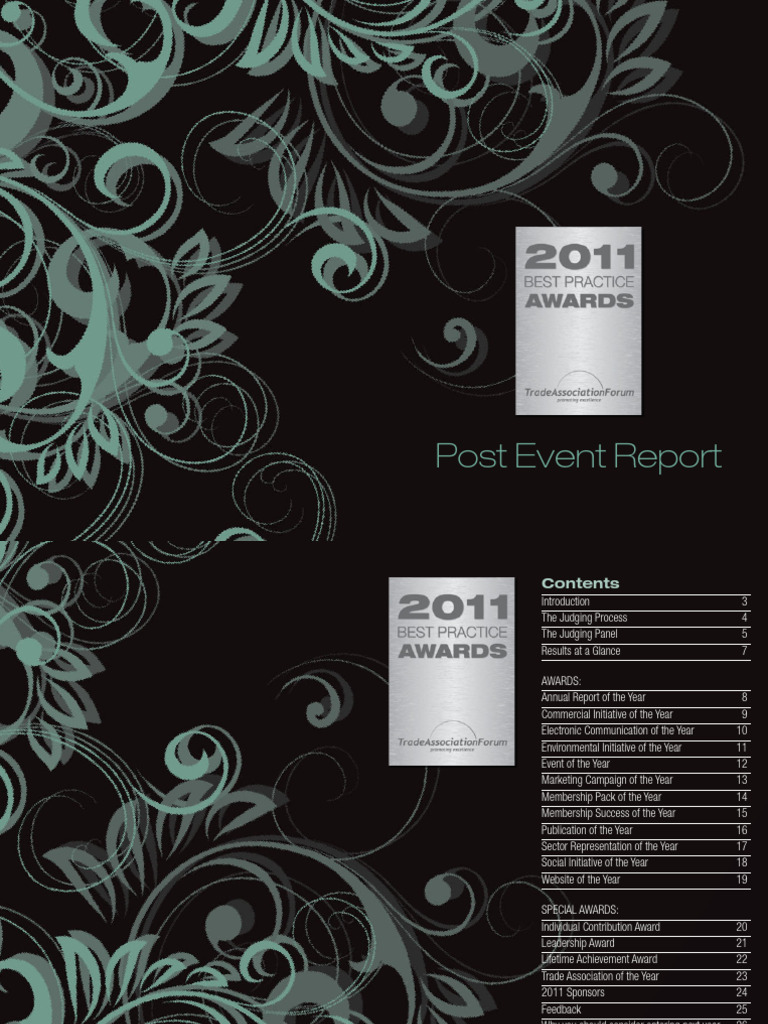 Awards Dinner Post Event Report Example | PDF