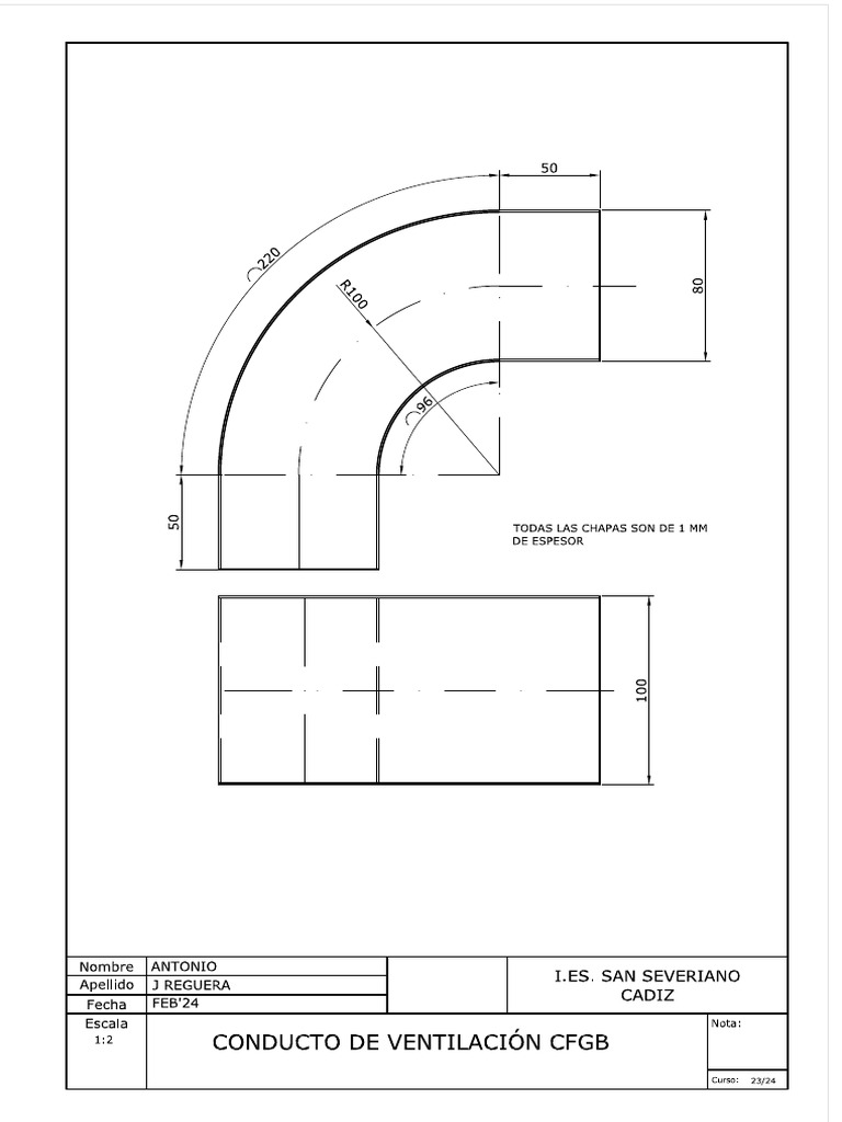 Codo conducto ventilacion | PDF