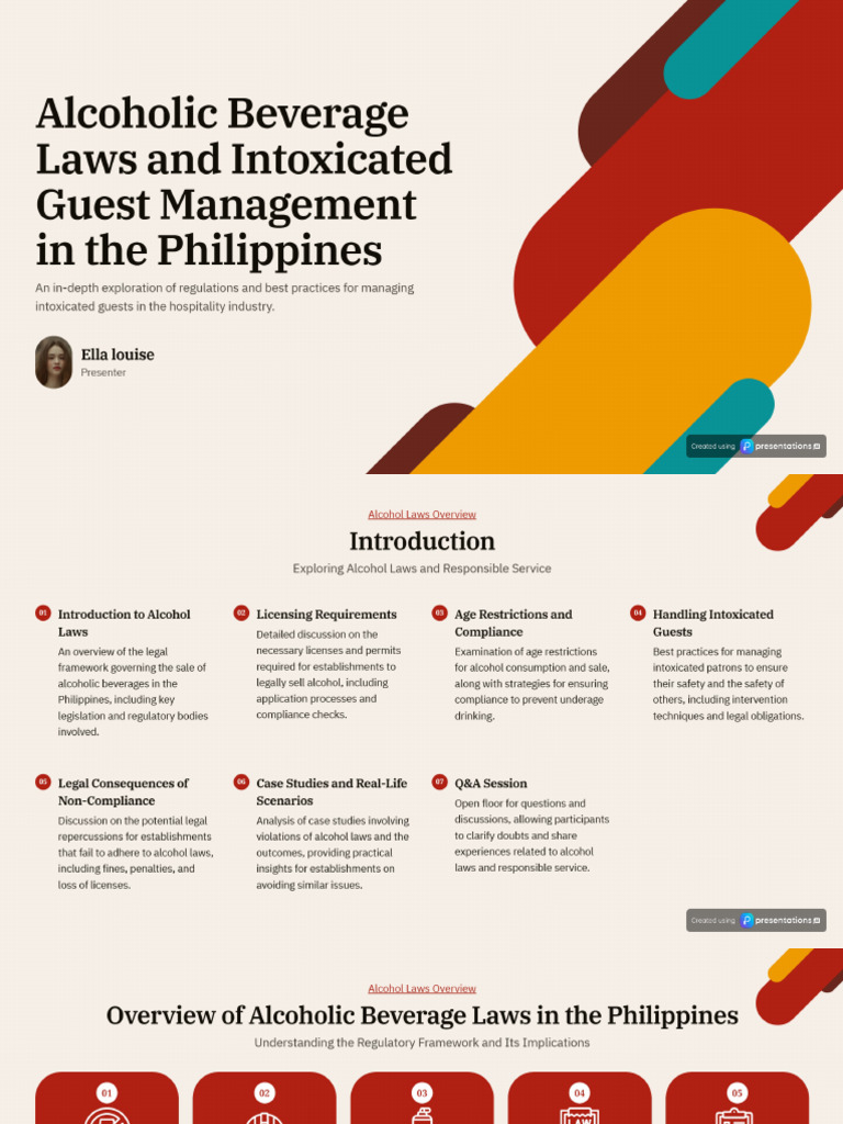 Alcoholic Beverage Laws and Intoxicated Guest Management in The ...