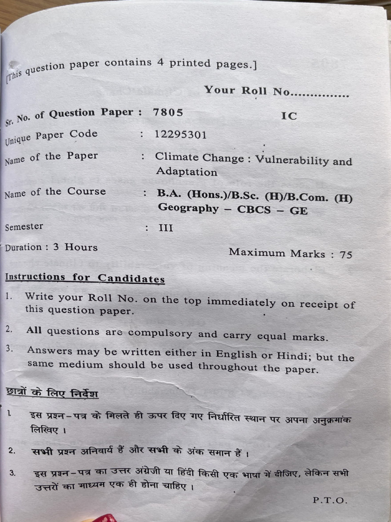 Geography Ge Pyq | PDF | Earth Sciences | Change