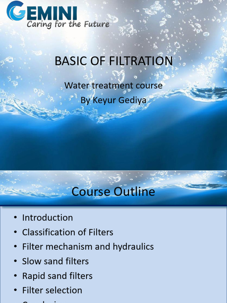 BASIC OF FILTRATION - Part 1 - Filter - Types of Filters | PDF ...