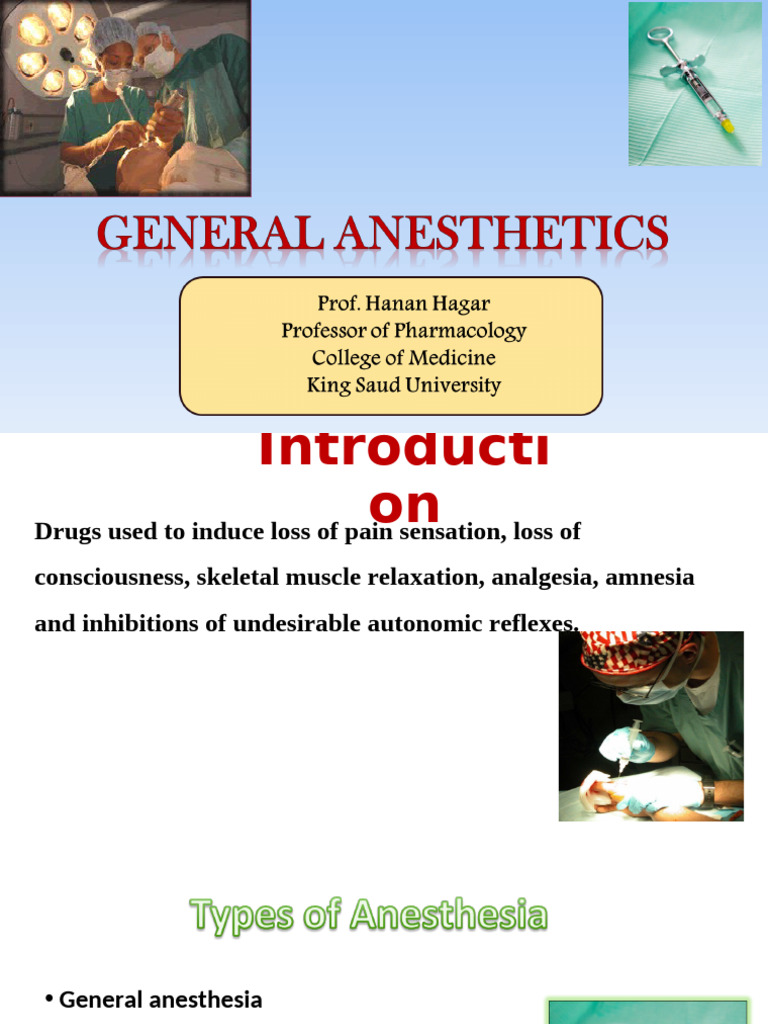 3 - General Anesthesia | PDF | Anesthesia | Drugs